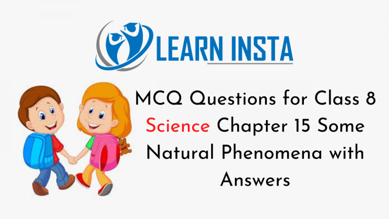 MCQ Questions for Class 8 Science Chapter 15 Some Natural Phenomena ...