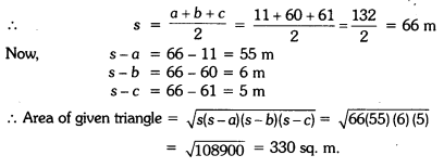 Heron’s Formula Class 9 Extra Questions Maths Chapter 12 with Solutions ...