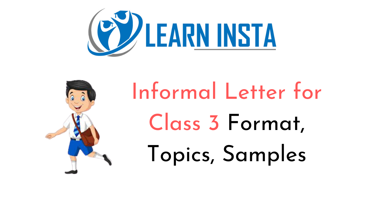 Informal Letter Writing Topics For Class 3 Format Samples MCQ Questions